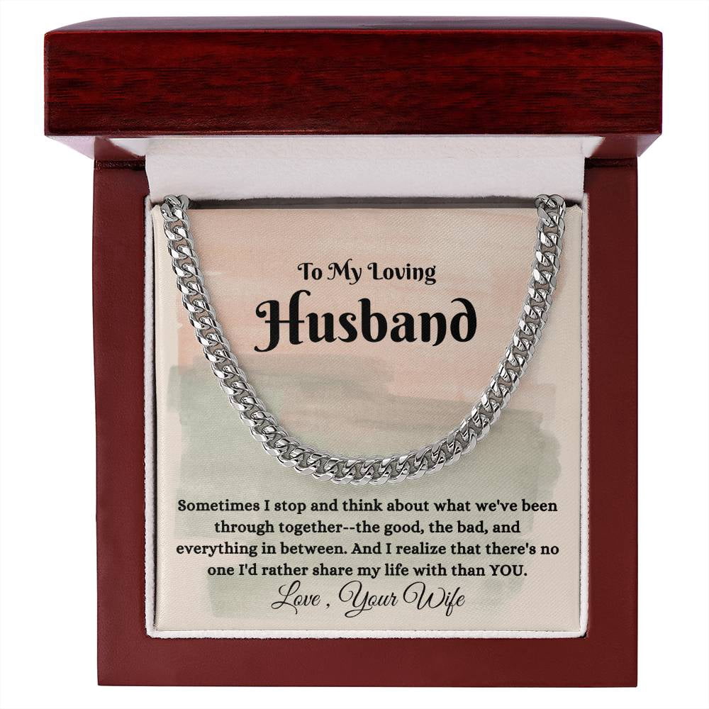 Anniversary Gift To Husband, Cuban Link Chain, Stainless Steel or ...