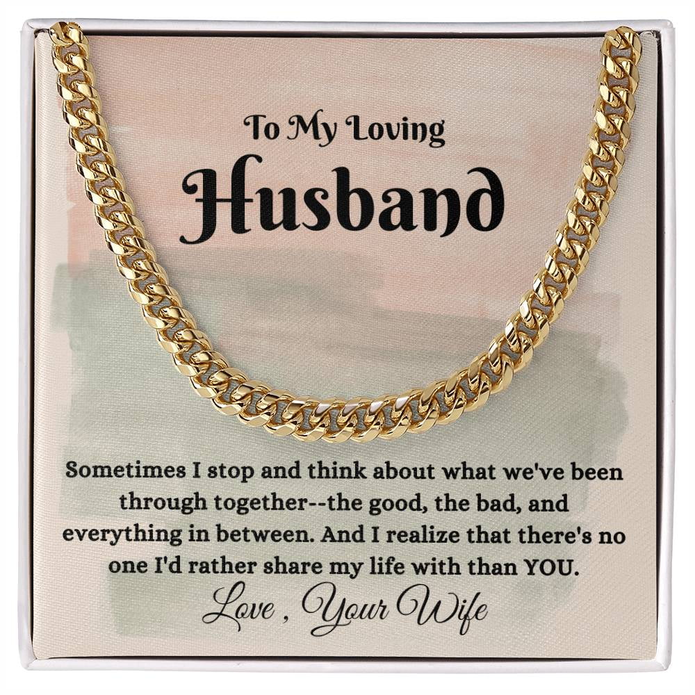 Anniversary Gift To Husband, Cuban Link Chain, Stainless Steel or ...
