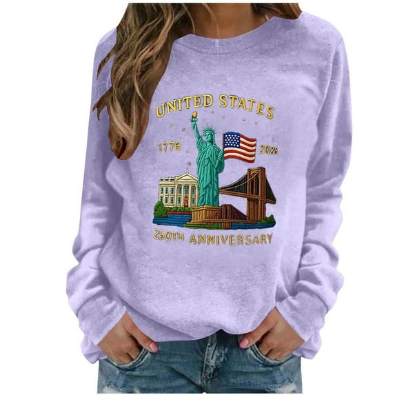 Anniversary Gift for Women USA 250th Sweatshirt Long Sleeve American ...