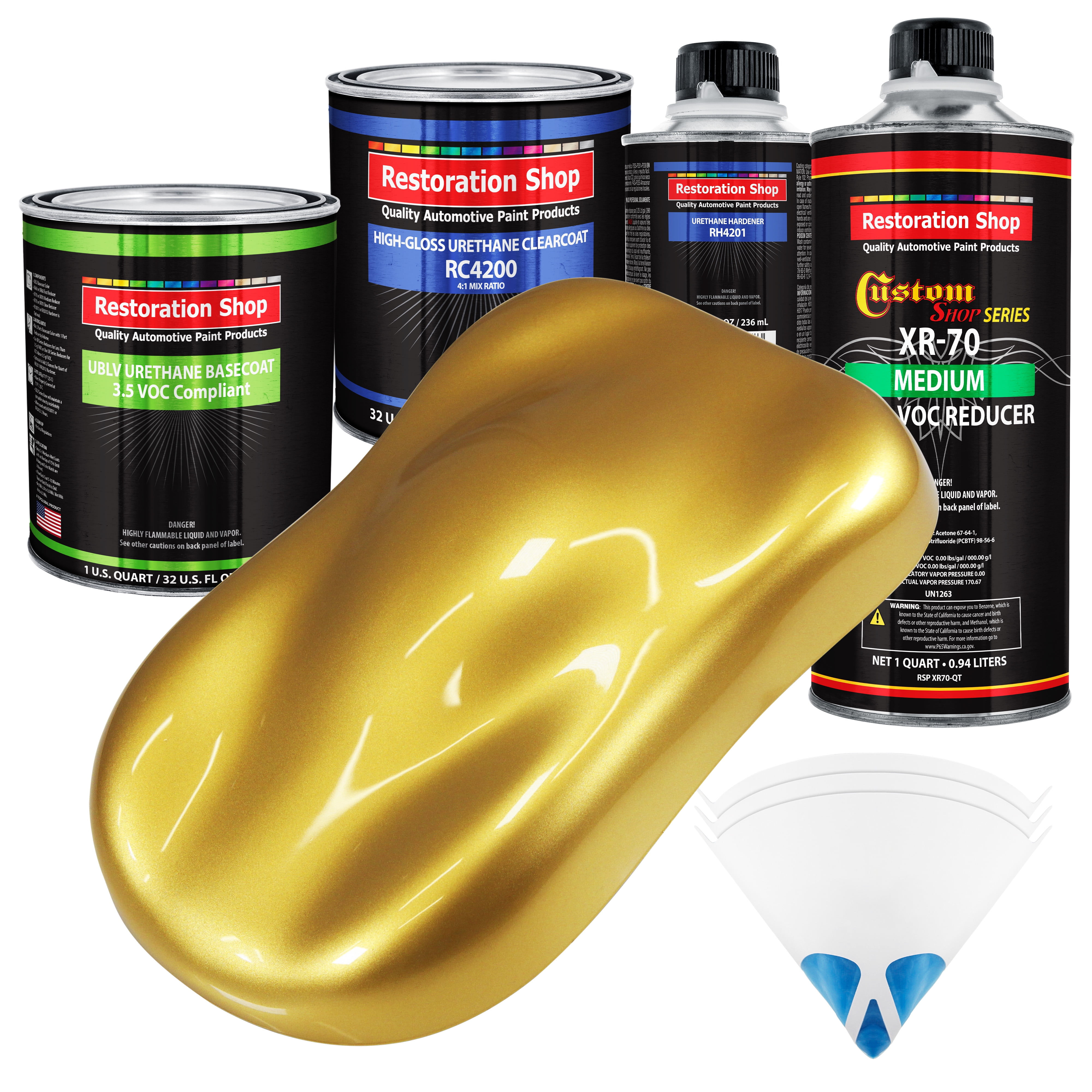 Anniversary Gold Metallic Quart Kit Low VOC URETHANE BASECOAT Car Auto ...