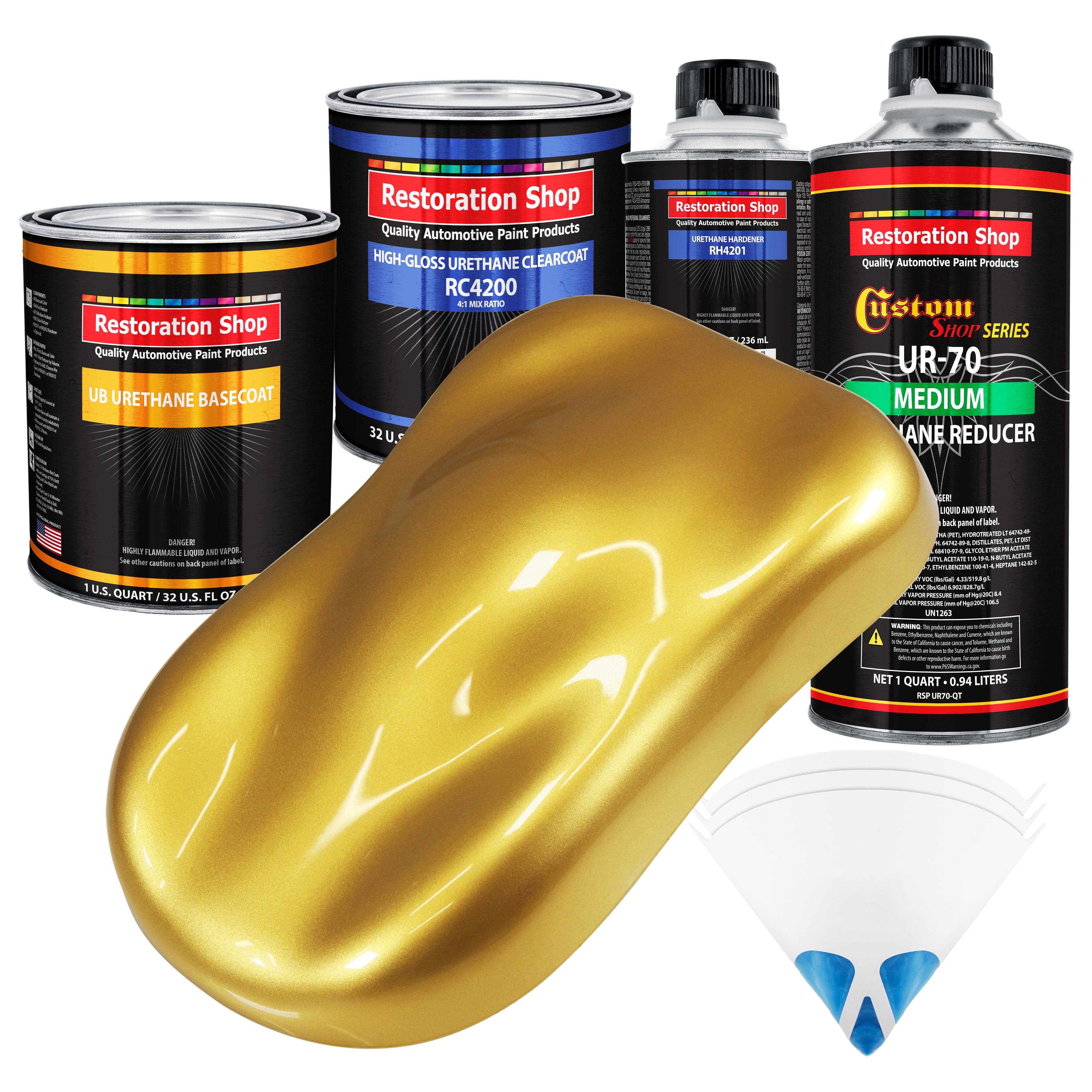 Anniversary Gold Metallic Quart URETHANE BASECOAT CLEARCOAT Car Auto ...