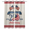 Anniversary Kitchen Curtains America Patriotic Blue Red Vintage Beige ...