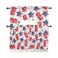 Anniversary Kitchen Curtains Sets 24 Inch Length with Valance, 4th of ...