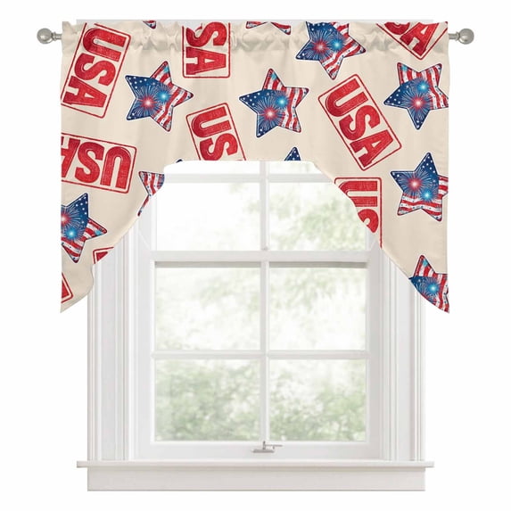 Anniversary Kitchen Curtains Swag Valance for Windows/Bathroom/Cafe ...