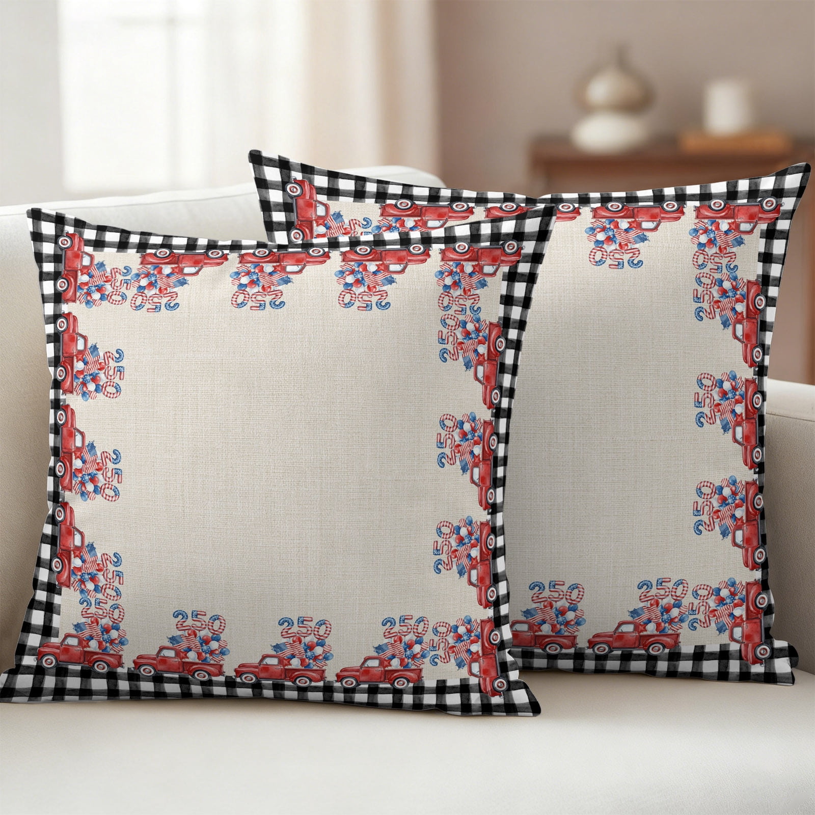 Anniversary Outdoor Waterproof Throw Pillow Covers 18x18 Set of 2 ...