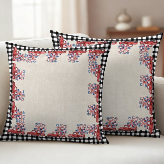 Anniversary Outdoor Waterproof Throw Pillow Covers 18x18 Set of 2 ...