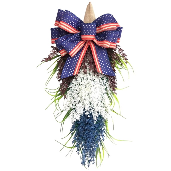 Anniversary Patriotic Wreath 4Th of July Garland for Front Door ...