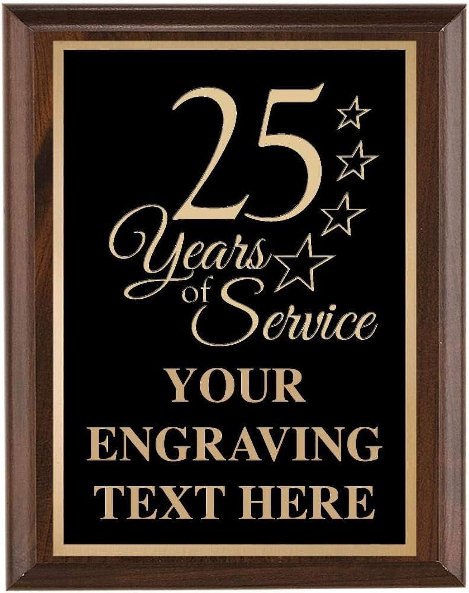 Anniversary Plaques - 7x9 of Service Anniversary Recognition Plaque ...