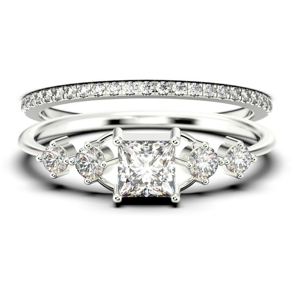 Dazzling Art deco 1.25 Carat Round Cut Diamond Moissanite Engagement ...