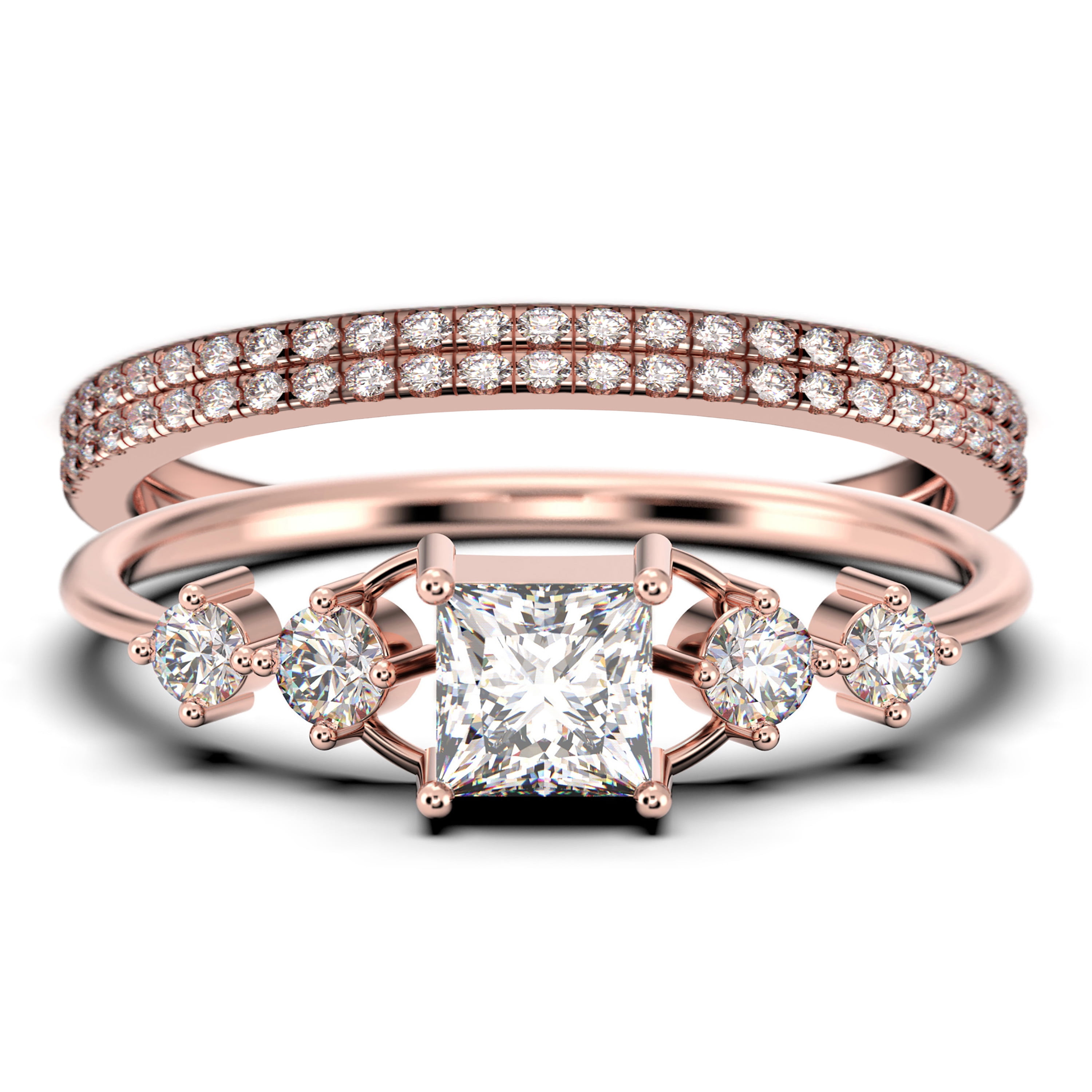 Anniversary Ring Minimalist 1.75 Carat Princess Cut Diamond Moissanite ...