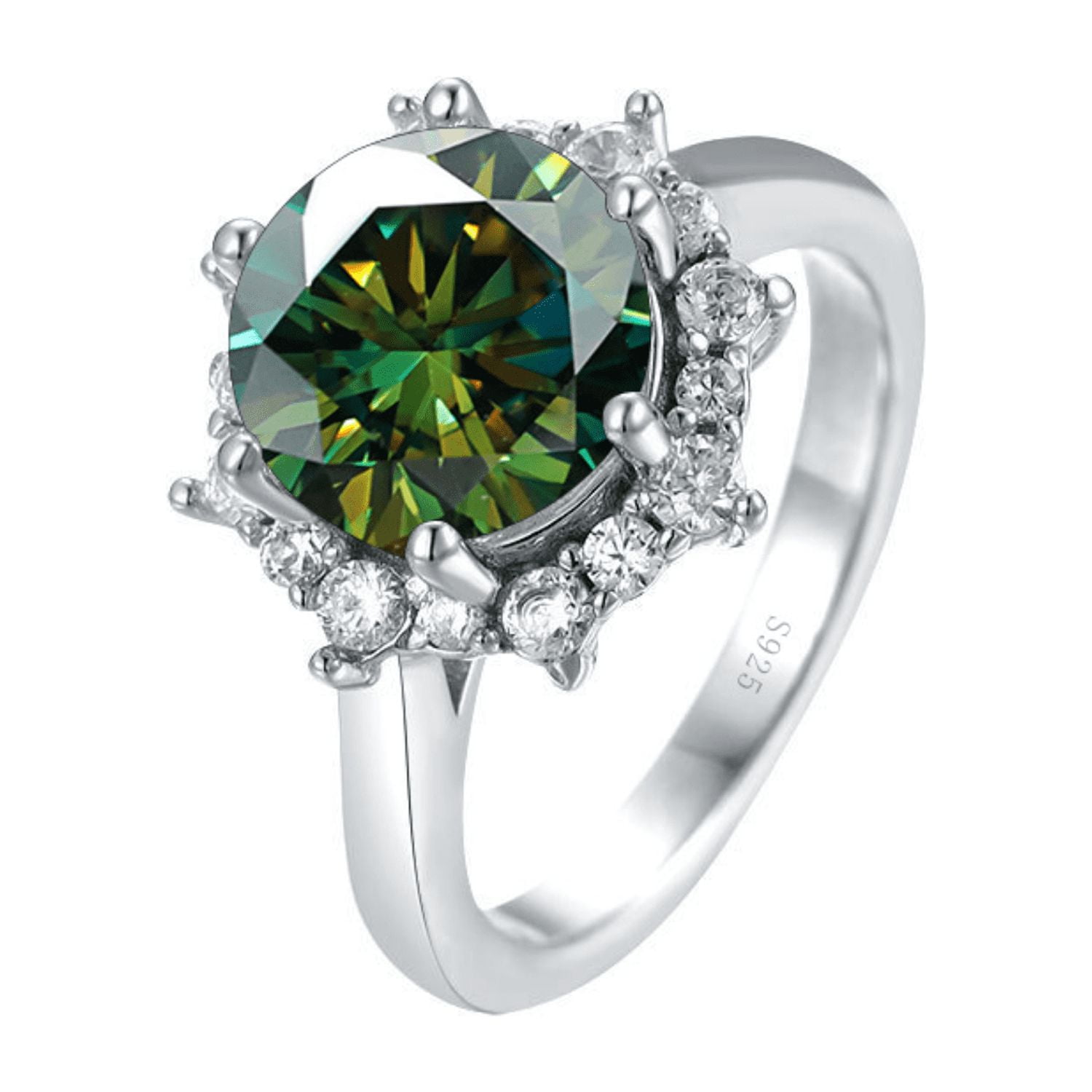 Anniversary Rings for Women Mother Girlfriend 1ct D Color Moissanite ...