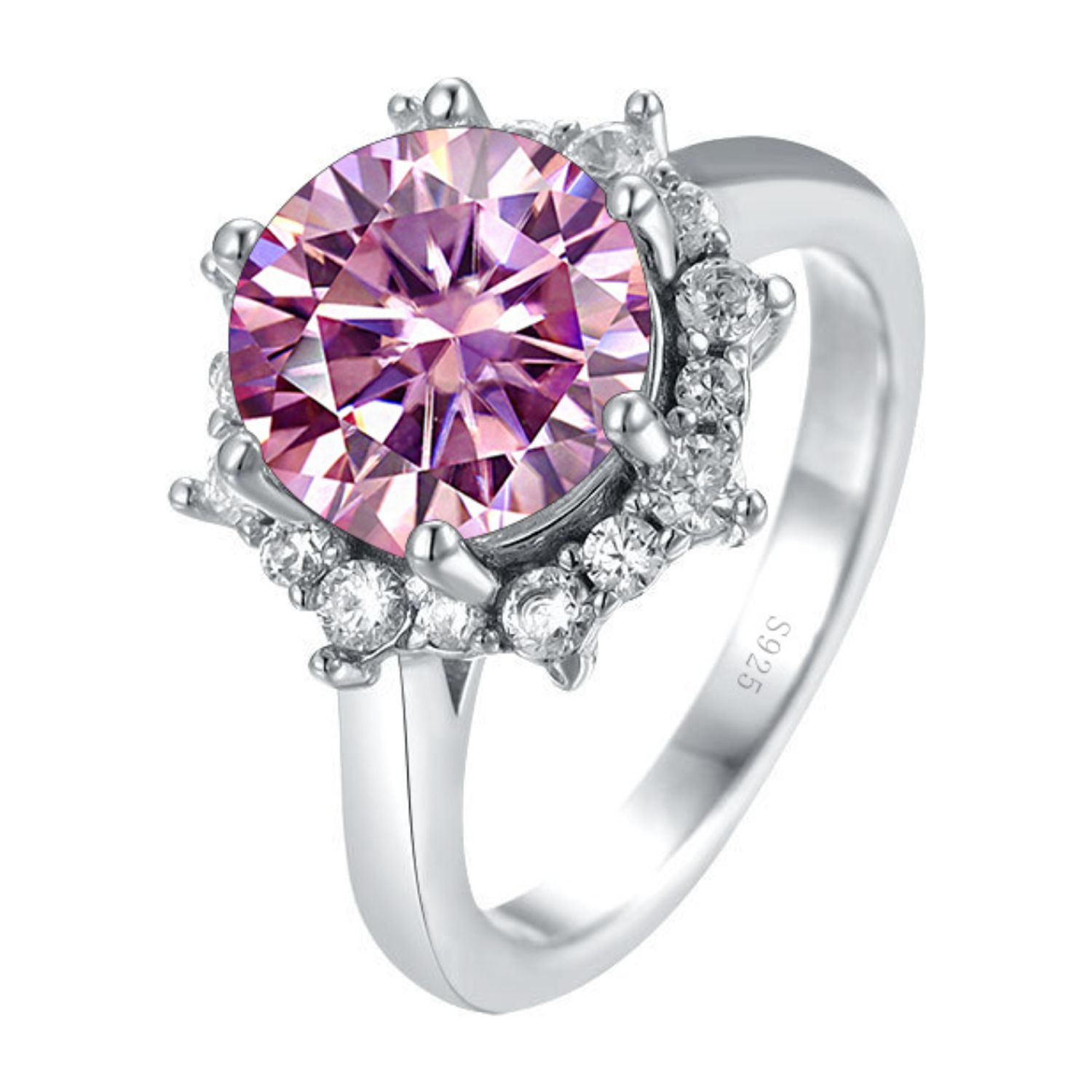 Anniversary Rings for Women Mother Girlfriend 1ct D Color Moissanite ...