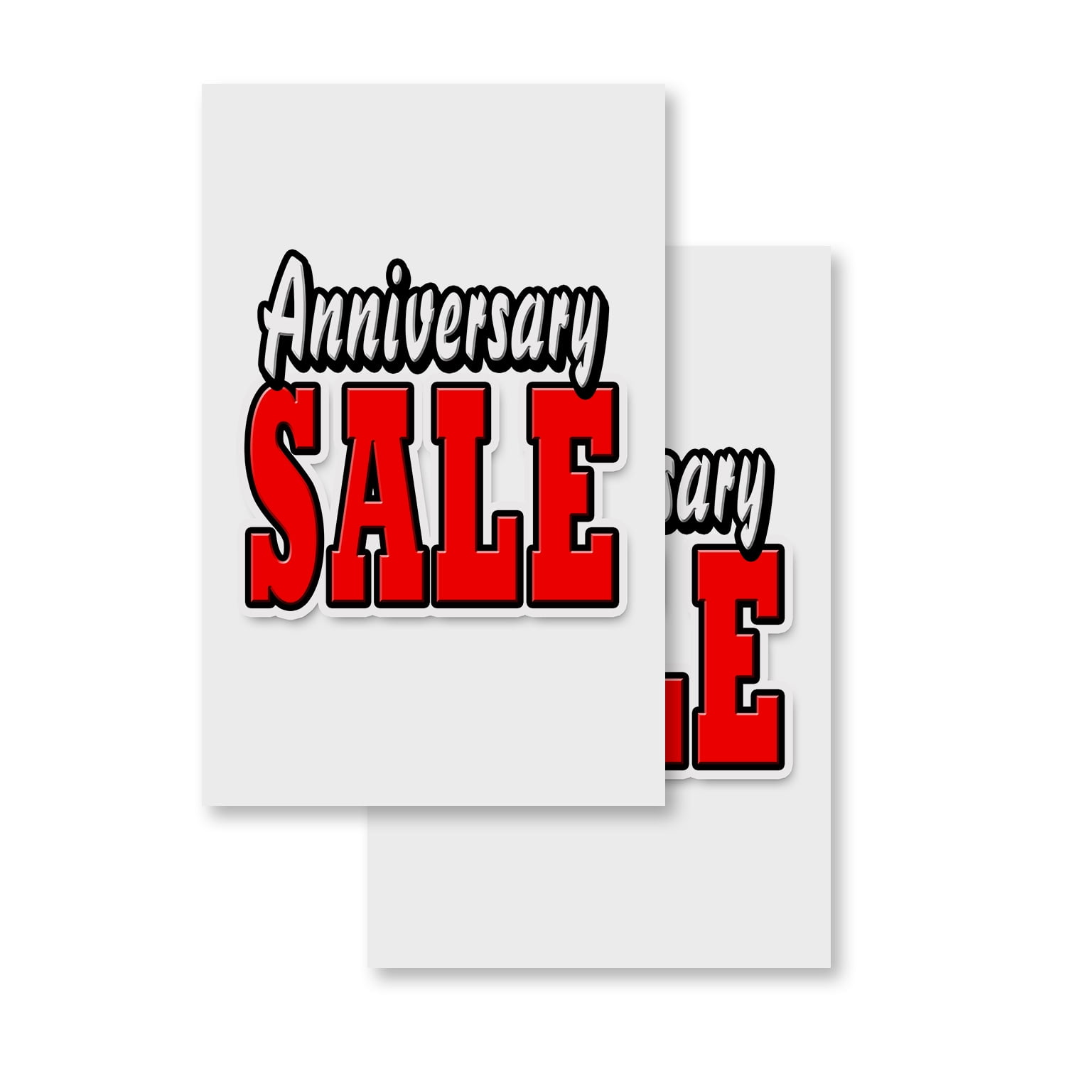 Anniversary Sale (2-PACK) 24" x 36" Vinyl Decals | Sign Insert Peel ...