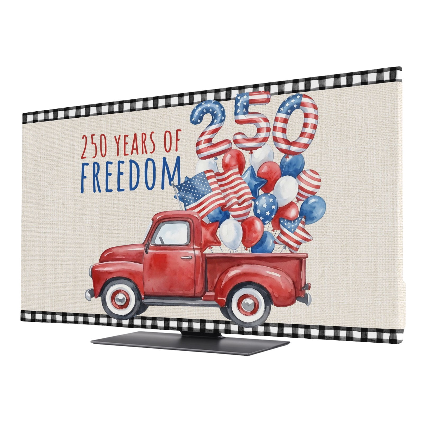 Anniversary TV Cover for 65 Inch Screen,Stretch Fabric Dustproof TV ...