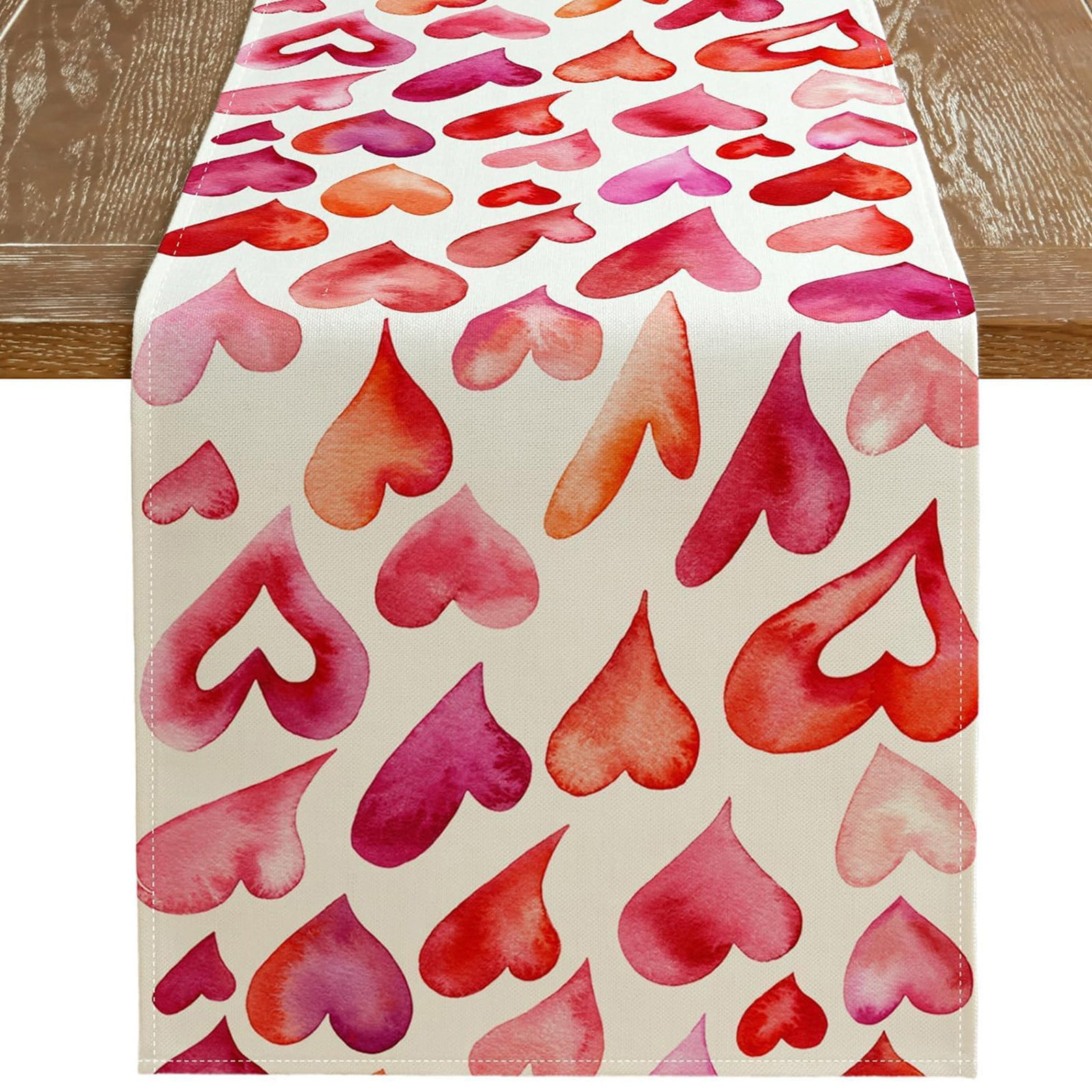 Anniversary Table Runner Love Romantic 33*180cm Valentine's Day Table ...