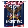 Anniversary USA Flag Blackout Curtains for Bedroom/Living Room, Thermal ...