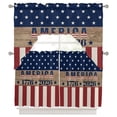 Anniversary USA Flag Kitchen Curtains Swag Valance and Tier Curtains ...