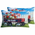 Anniversary USA Flag Lumbar Pillow Covers 12 x 20 Inch Pillow Covers ...