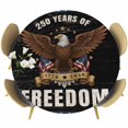 Anniversary USA Flag Round Tablecloth 36-44 Inch Round Fitted Table ...