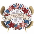 Anniversary USA Flag Round Tablecloth 45-54 Inch Round Fitted Table ...
