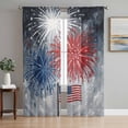 Anniversary USA Flag Sheer Curtains for Living Room Bedroom American ...