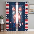 Anniversary USA Flag Sheer Curtains for Living Room Bedroom American ...
