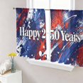 Anniversary USA Flag Sheer Curtains for Living Room Bedroom Watercolor ...