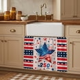 Anniversary USA Flag Small Cabinet Curtains 10"W x 11"L, 4th of July ...