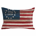 Anniversary USA Flag Throw Pillow Cover 16 x 24 Inch Decorative Pillow ...