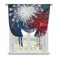 Anniversary USA Flag Tie Up Curtains for Window, Thermal Insulated ...