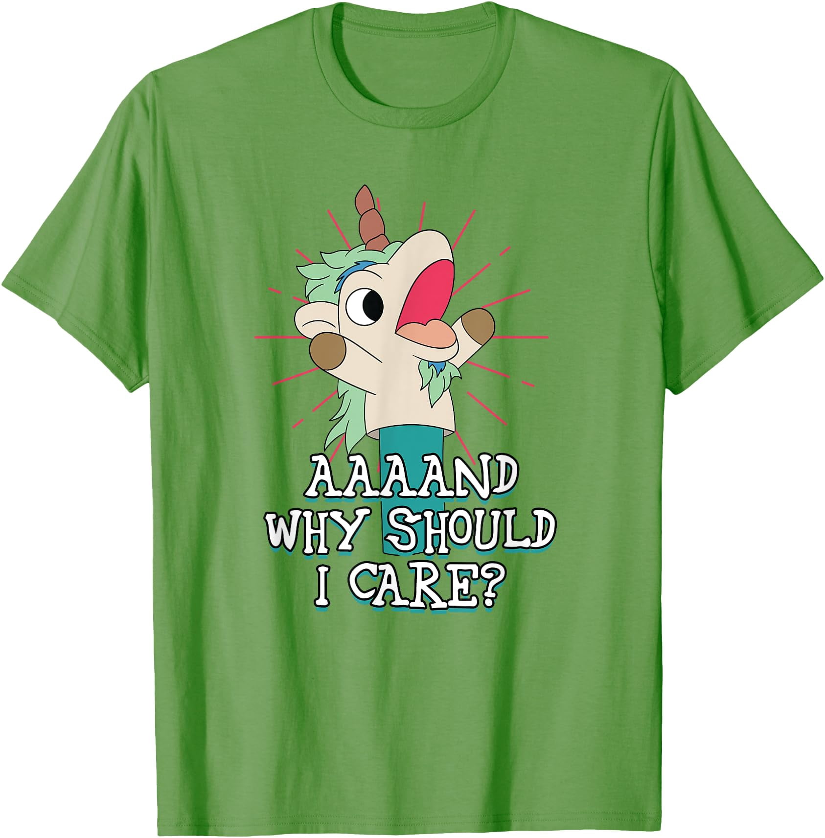 Annnd Why Should - I Care - Unicorn Apparel - Sarcastic T-Shirt, Lime ...