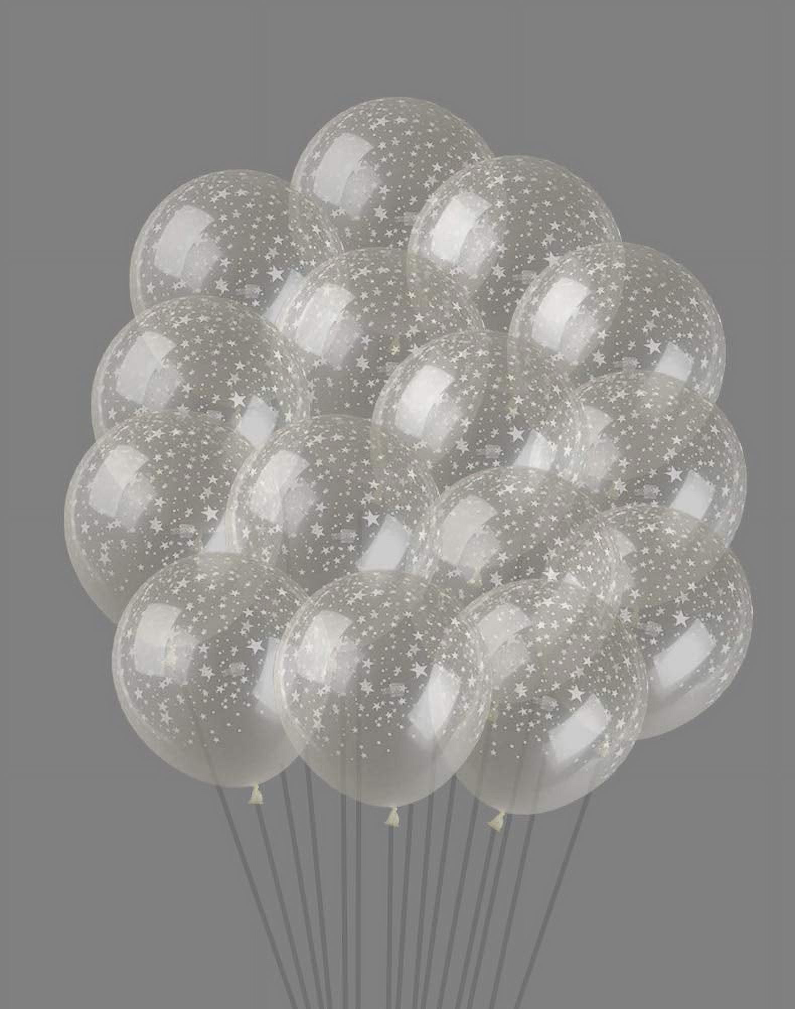 AnnoDeel 50 pcs Clear MMF7 Star Round Latex Balloons, 12inch Clear ...