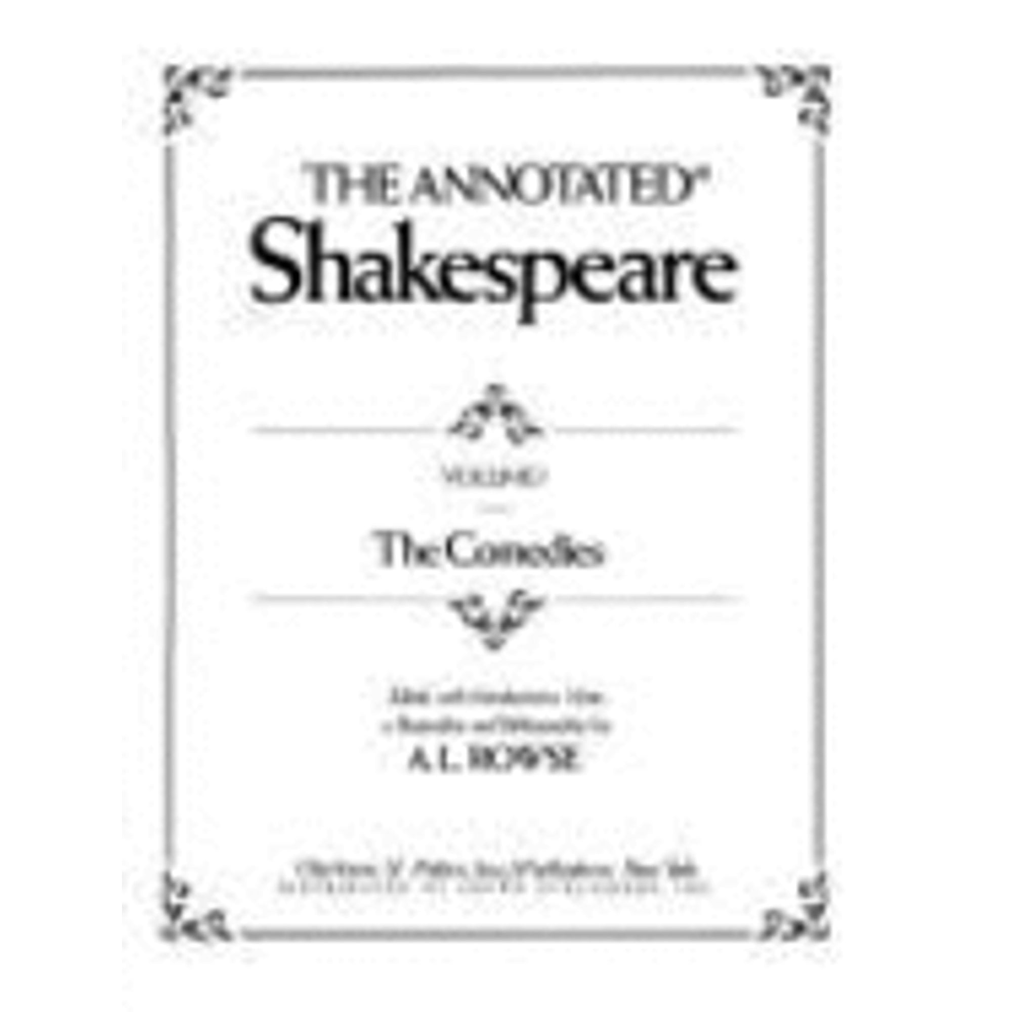 Pre-Owned Annotated Shakespeare 3 Vol Bo (Hardcover 9780517535097) by ...