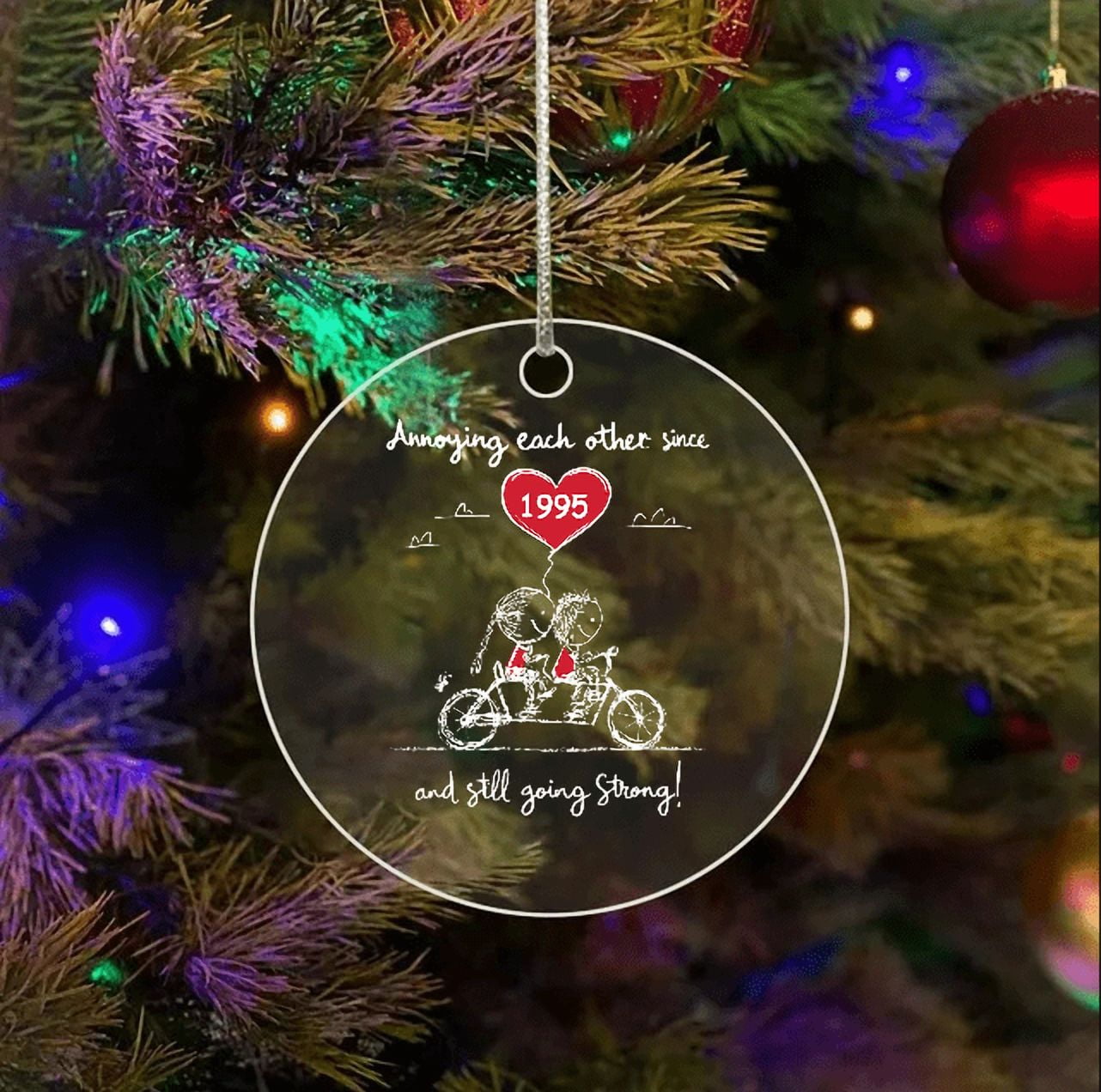 Annoying Each Other Since 1995 Couple Wedding Anniversary Ornament ...