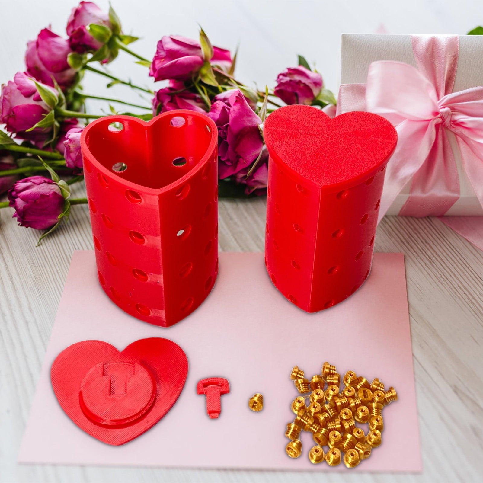Annoying Gift Box with Screws Valentine's Day Cash Box with 40 Bolts ...