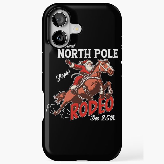 Annual North Pole Rodeo Western Holiday Cowboy Fun Phone Case 17 16 15 ...