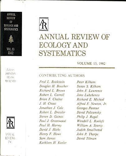 Pre-Owned Annual Review of Ecology and Systematics: 1983: 13 (Annual ...