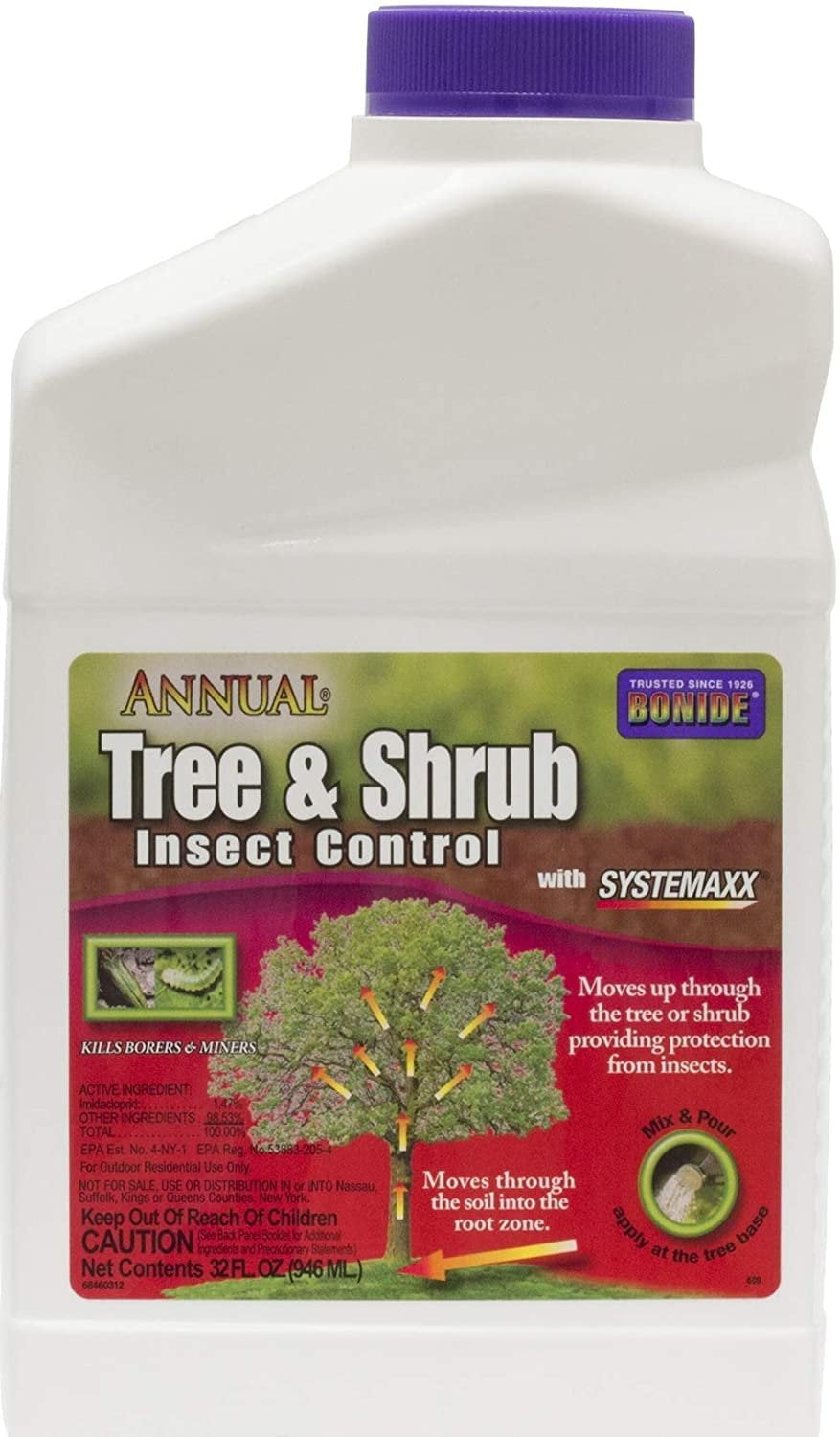 BONIDE Annual Tree and Shrub Drench, Outdoor Concentrate Insecticide ...