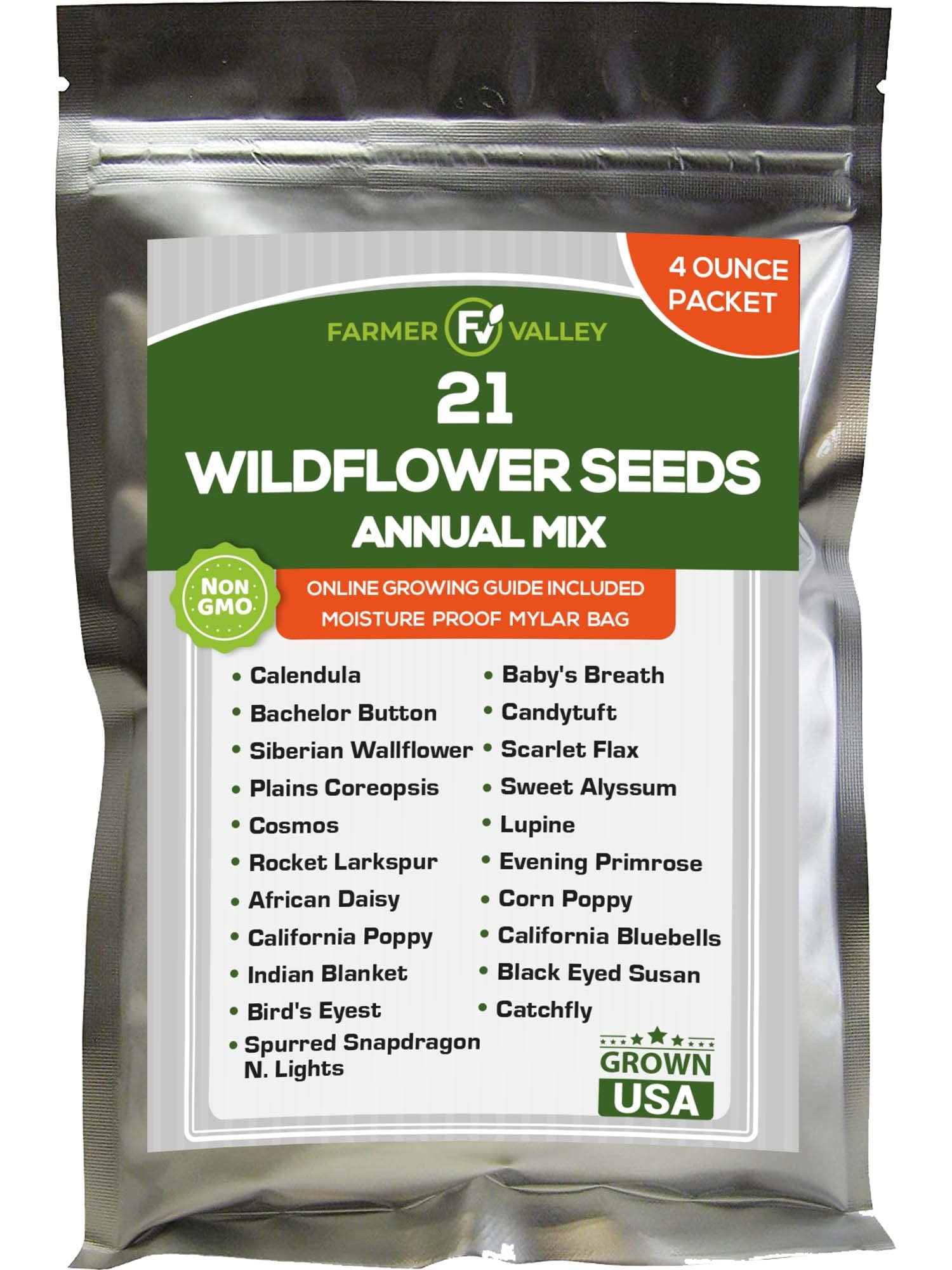 Annual Wildflower Seeds Mix to Attract Pollinators, Butterflies, and ...