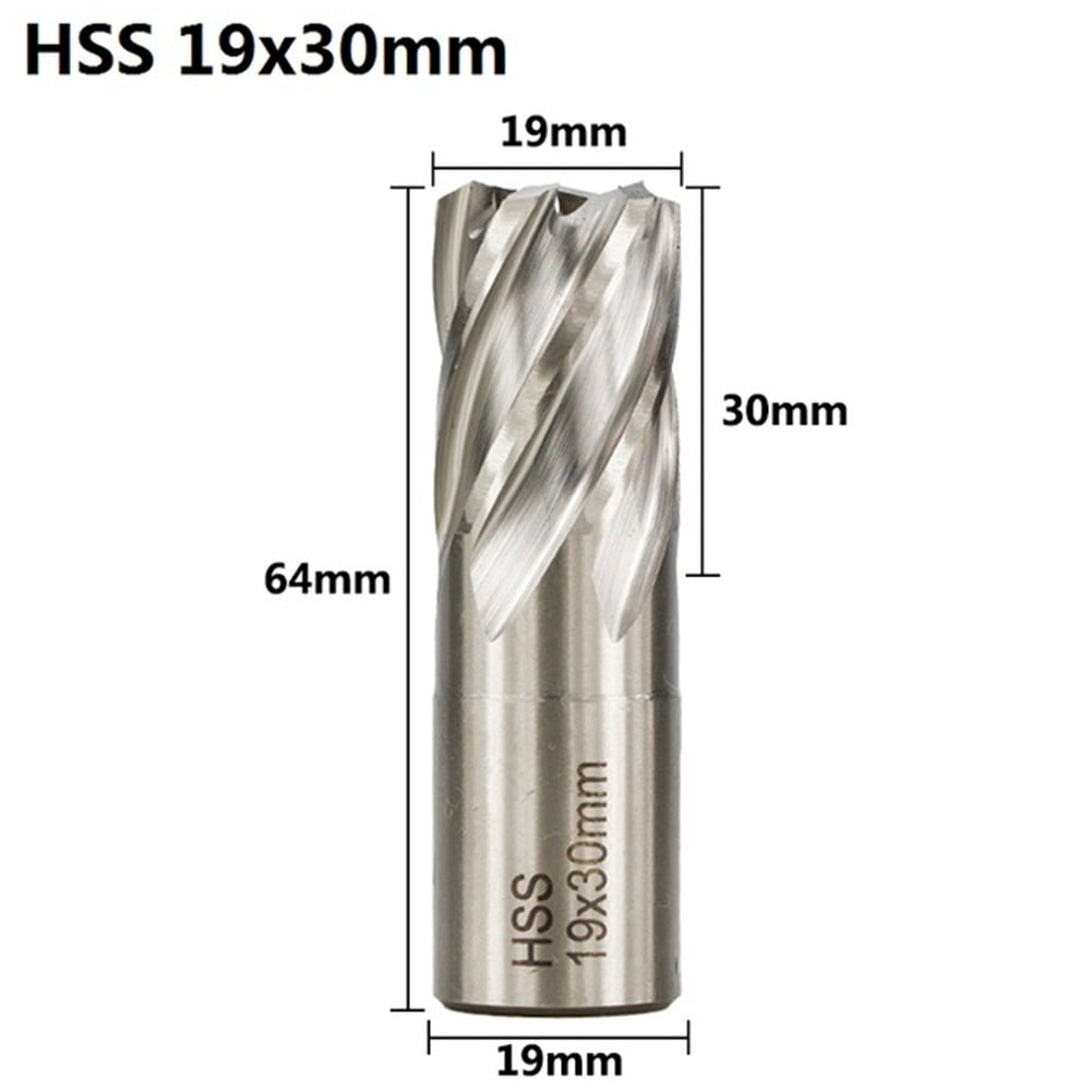 Annular Cutter HSS Metal Core Drill Hollow Drill Holes Saws Tool 12 ...