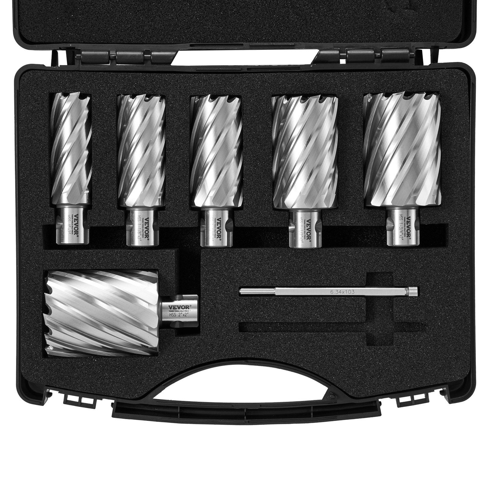 Annular Cutter Set, 6 pcs Universal Shank Mag Drill Bits, 1" to 2 ...