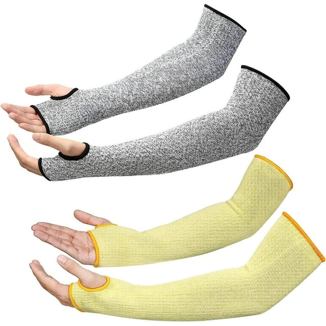 Annuodi Arm Protection Sleeves Level 5 Cut 2 Pairs Heat Resistant ...