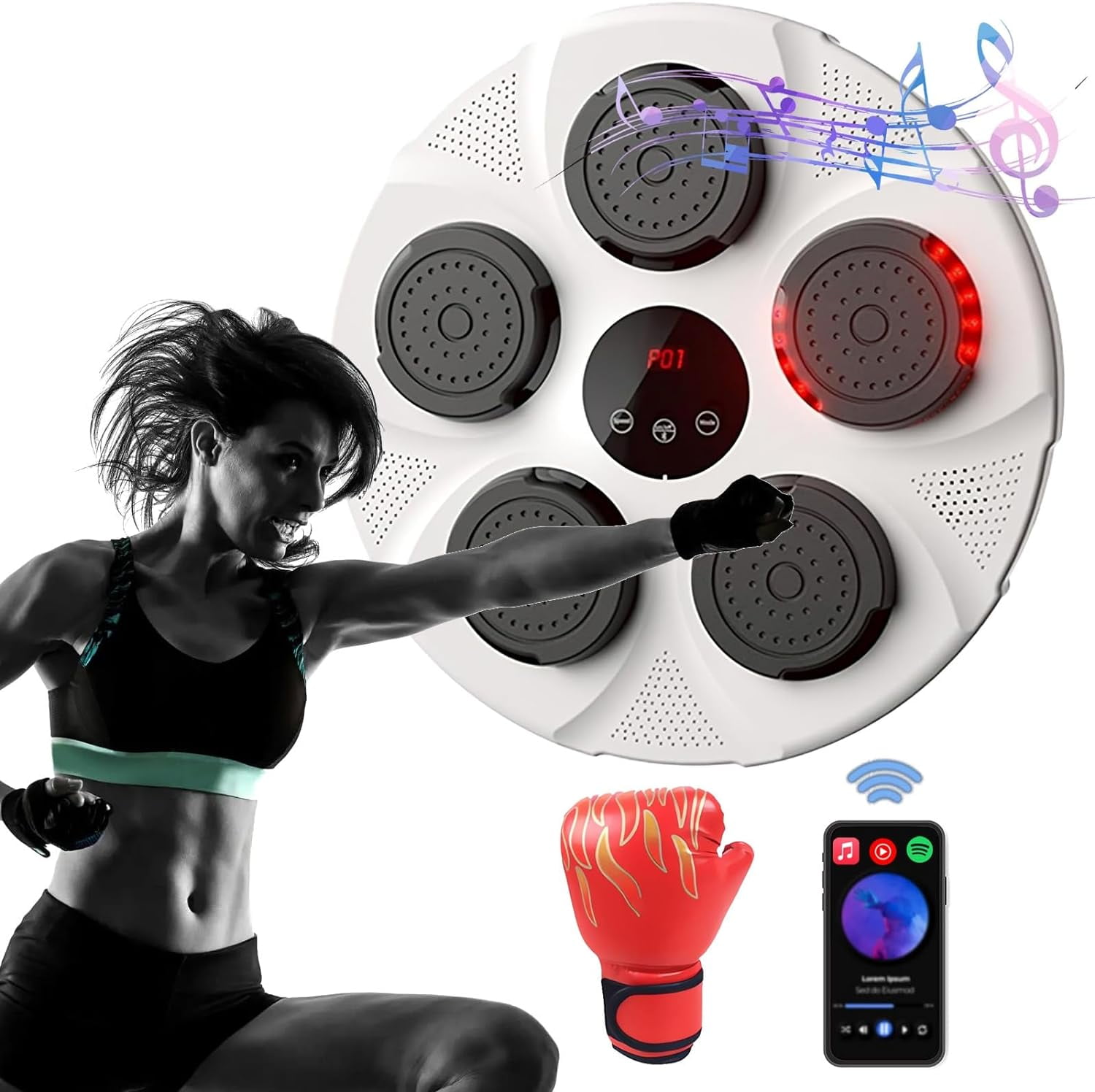 Annuodi Electronic Music Boxing Machine, Boxing Training Punching ...