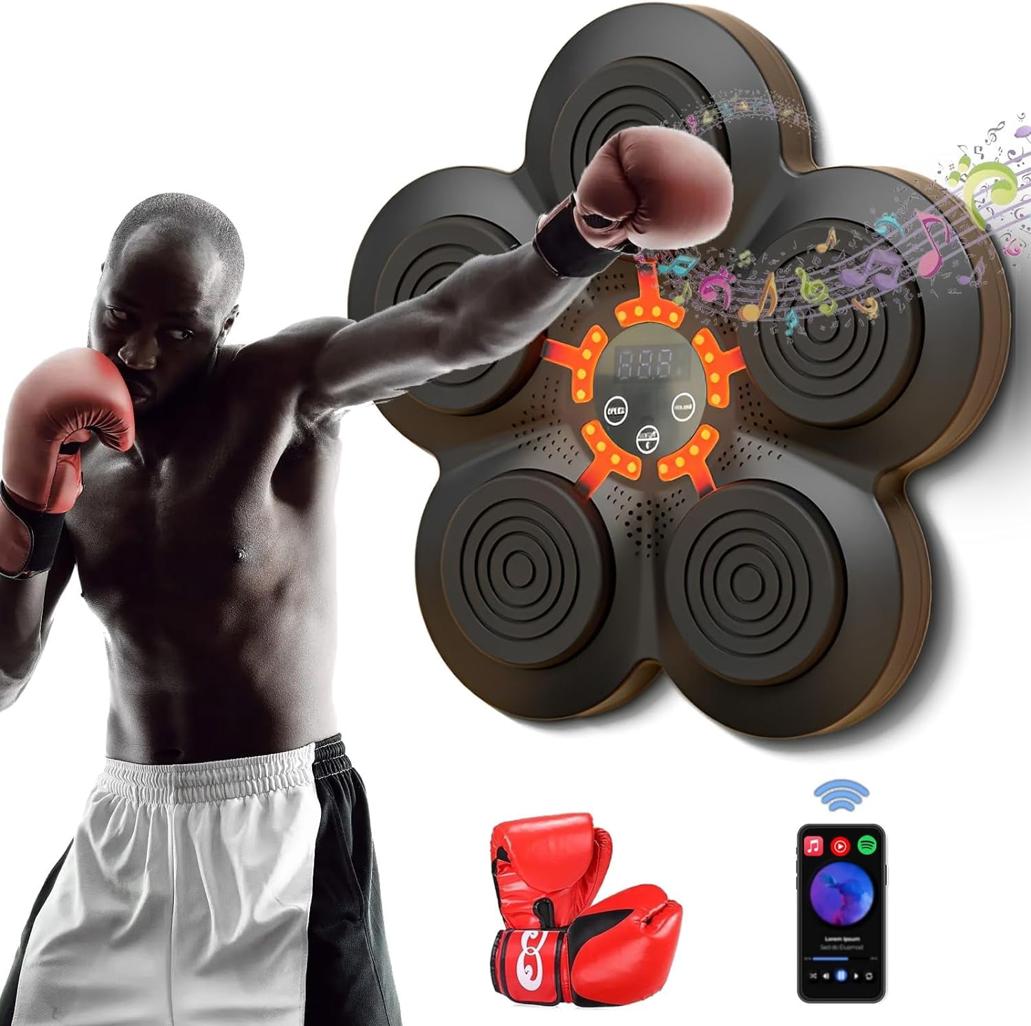 Annuodi Electronic Smart Boxing Machine, Wall Mounted Music Trainer for ...