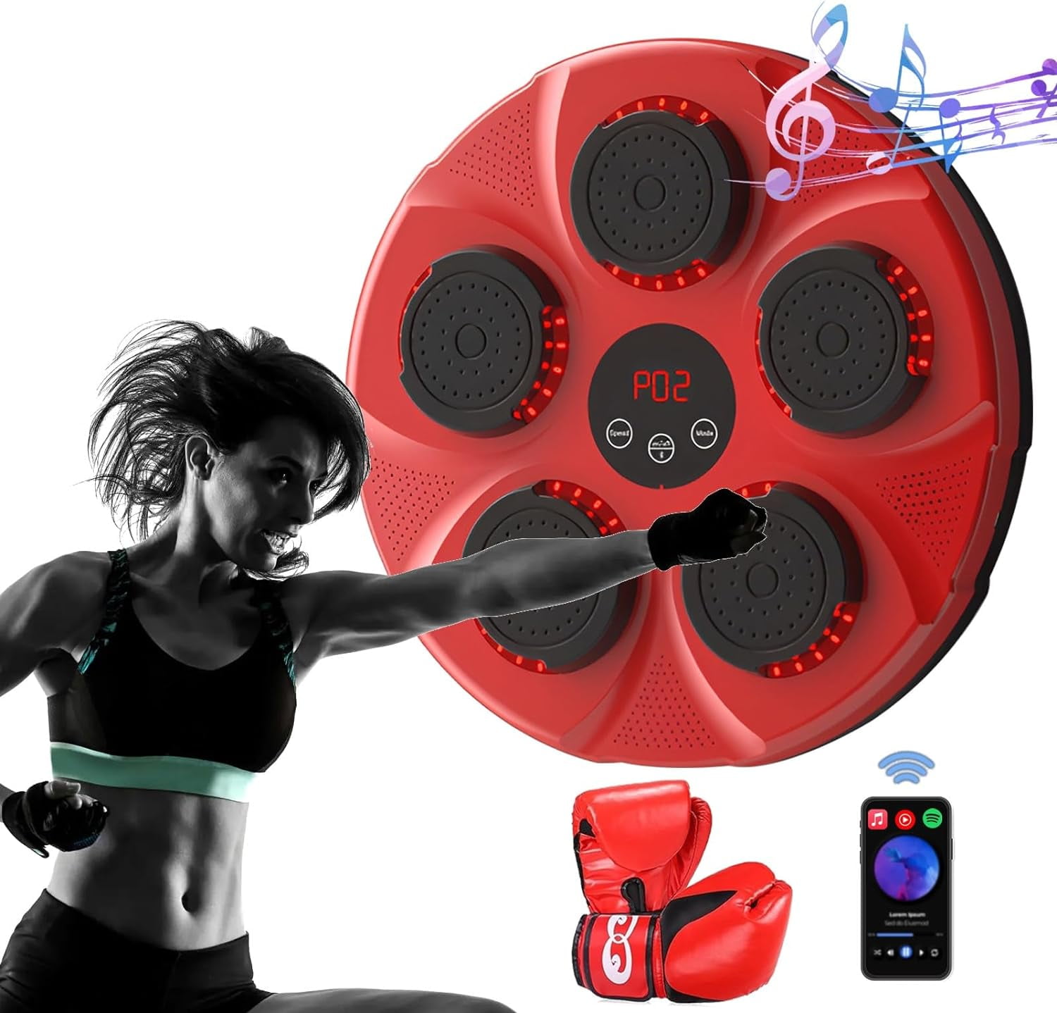 Annuodi Smart Boxing Machine, Electronic Music Interactive Boxing Game ...