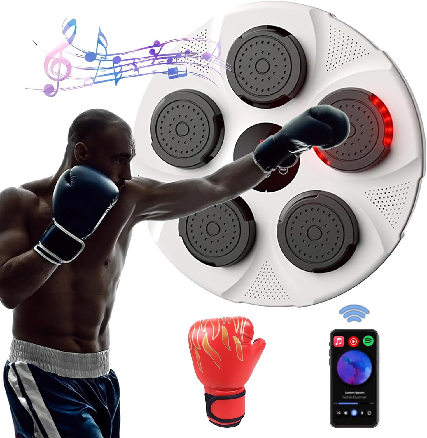 Annuodi Smart Music Boxing Machine, Electronic Boxing Trainer for Speed ...