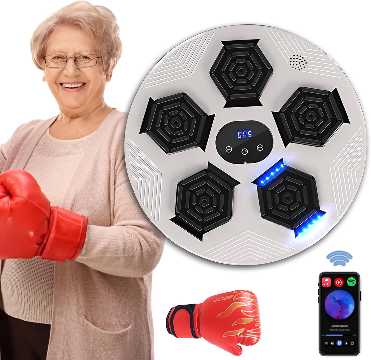 Annuodi Smart Music Boxing Machine, Wall Mounted Electronic Boxing ...