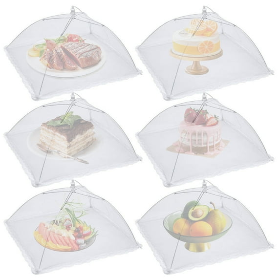 Annvchi Large Food Cover(6 Pack), 17x17 Pop-up Mesh, Outdoor, Reusable ...
