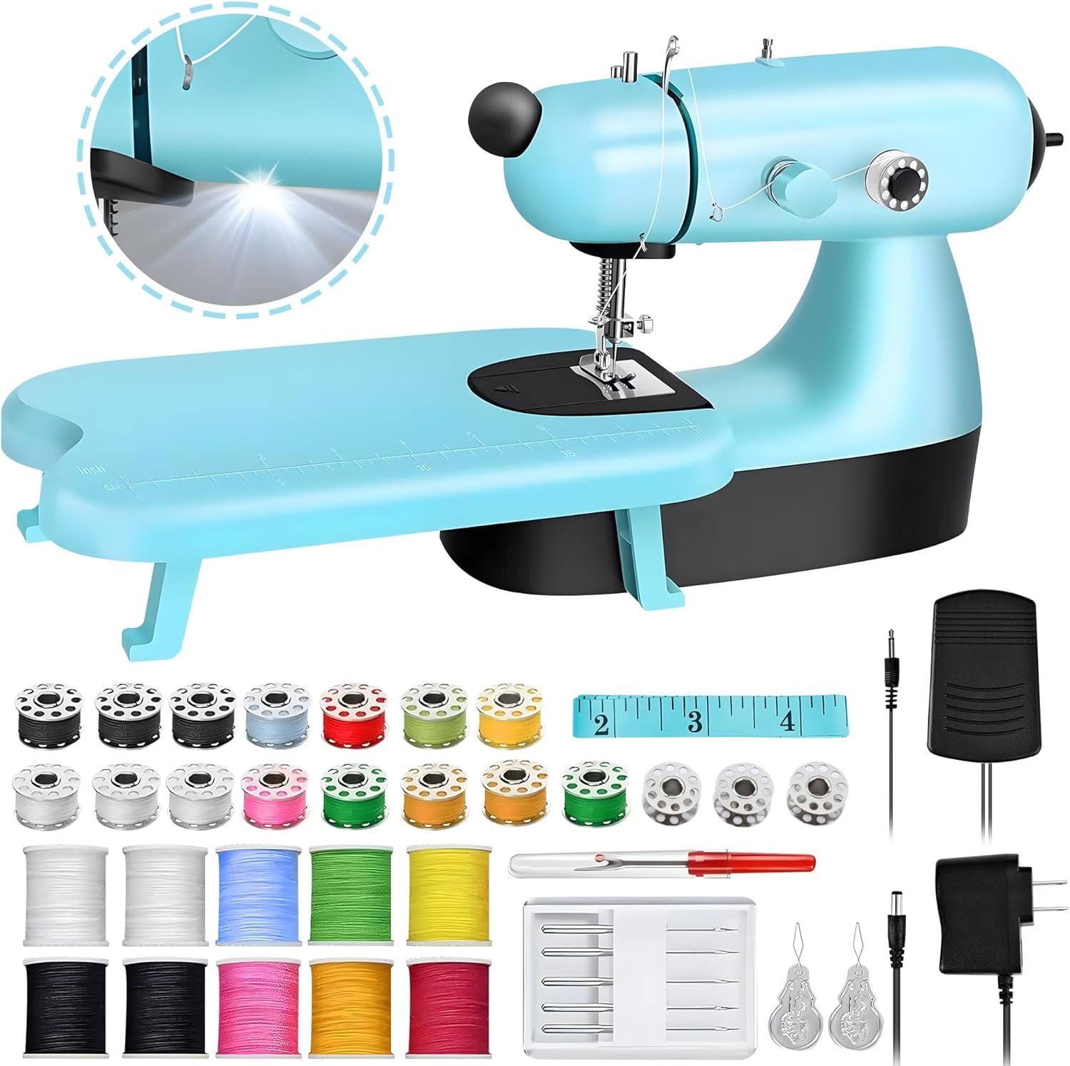 Aisutha Mini Sewing Machine, Portable Starter for Beginners, Kids Ages ...