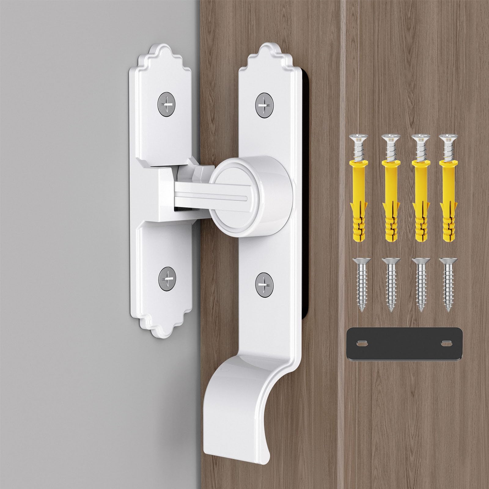 Anobeyi 90 Degree Barn Door Lock, Zinc Alloy Sliding Flip Door Lock ...